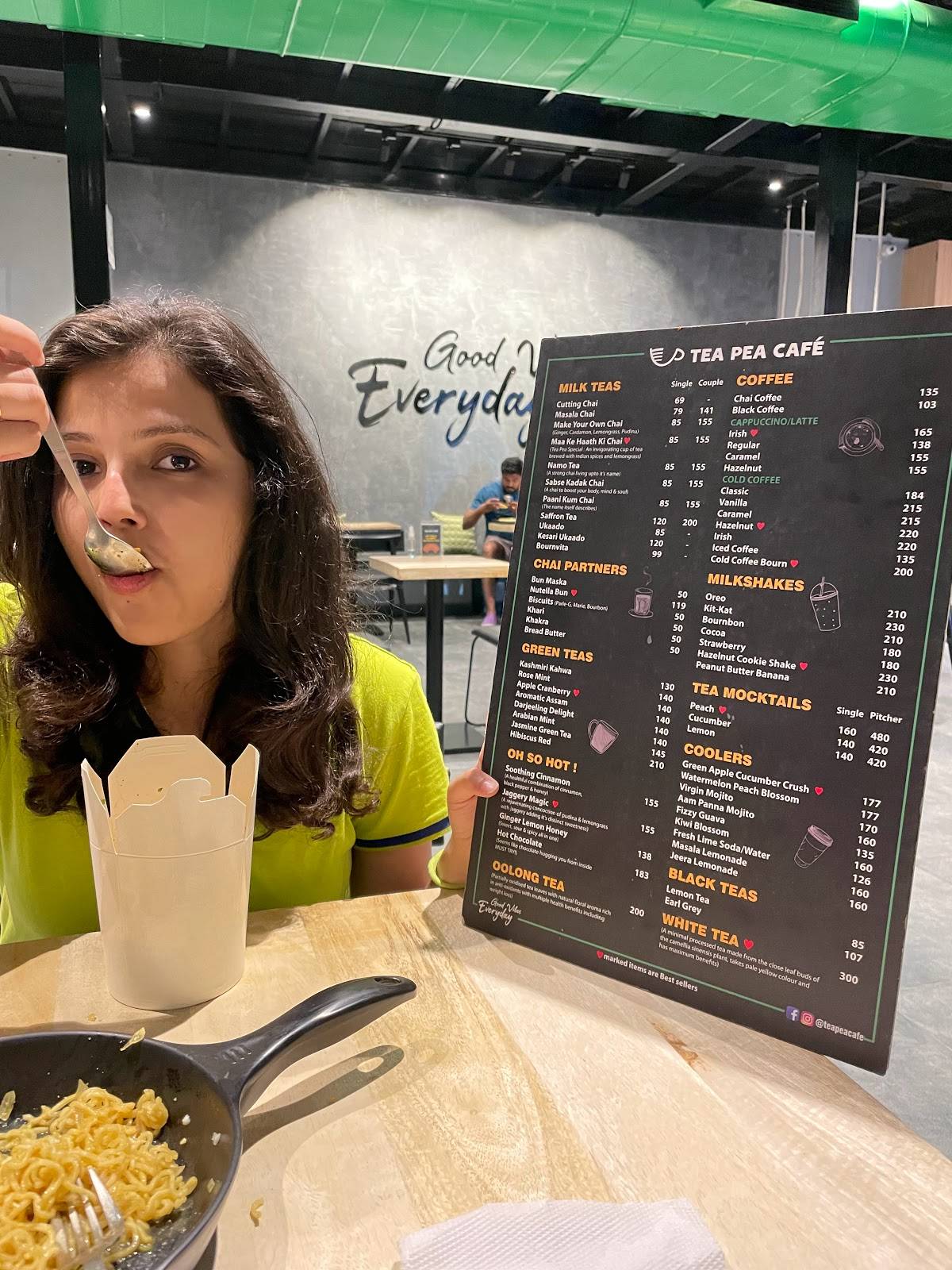 Menu at Tea Pea Café Best Cafe in Pune, Pimpri-Chinchwad