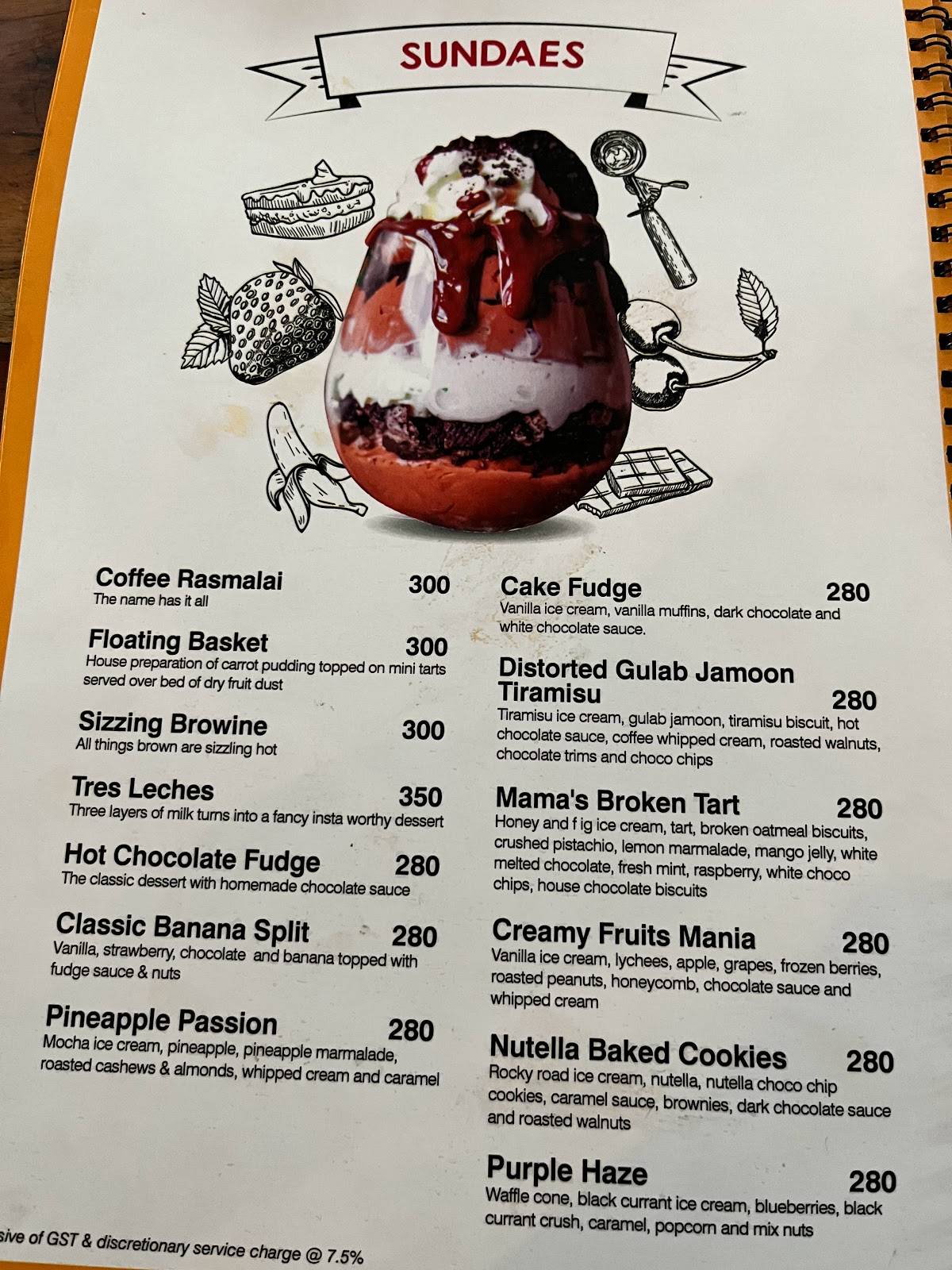 Menu at The Bangalore Cafe, Bengaluru, 4