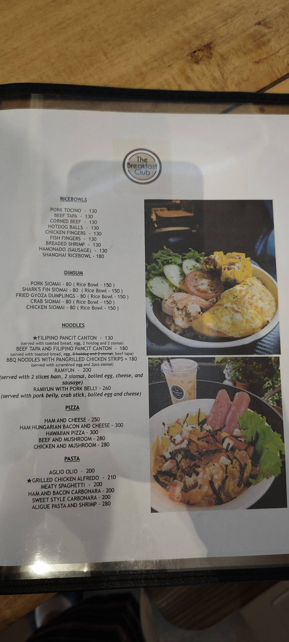 Menu at The Breakfast Club Tagum, Tagum City