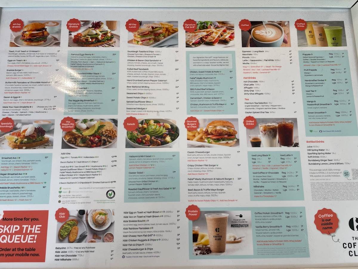 Menu at The Coffee Club Café, Murdoch, Wexford Medical Centre