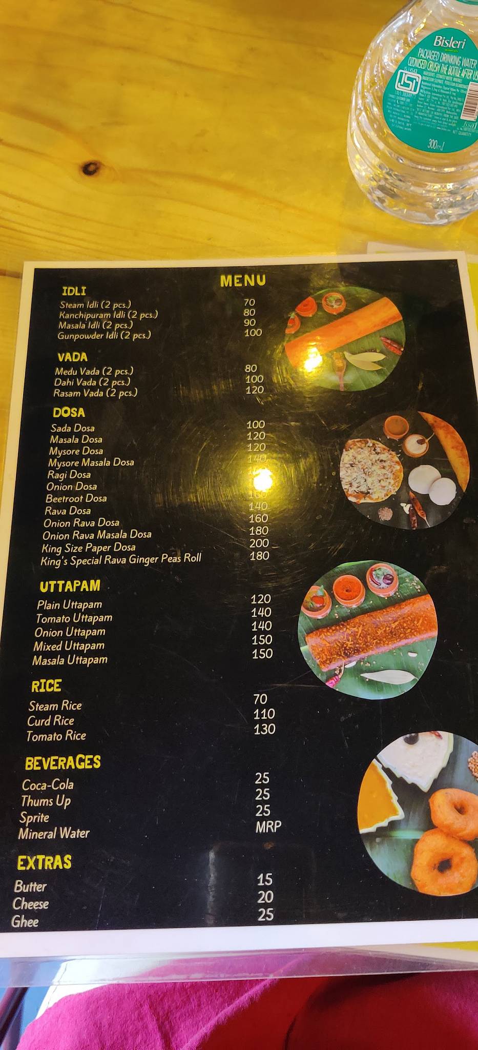 Menu at Udipi King, Ahmedabad