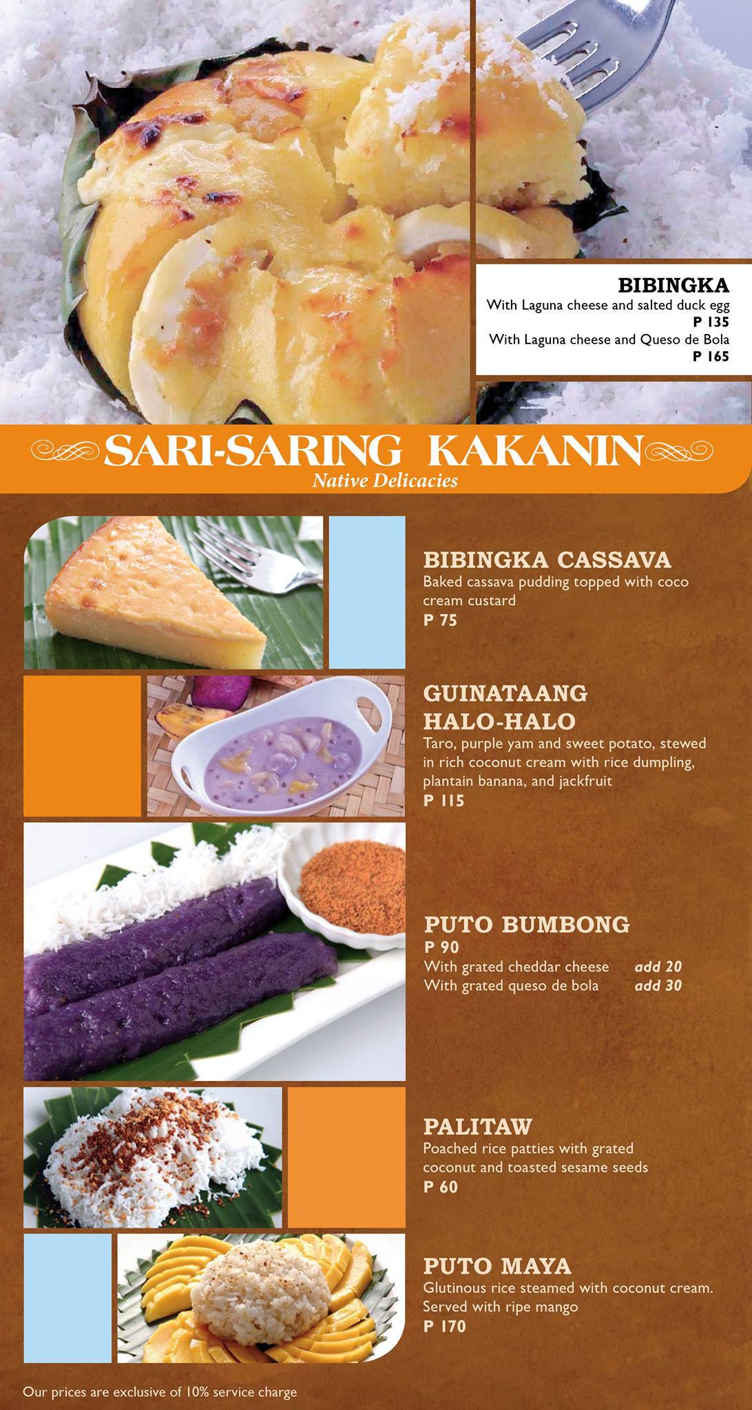 Menu at Via Mare restaurant, Makati, Makati Avenue