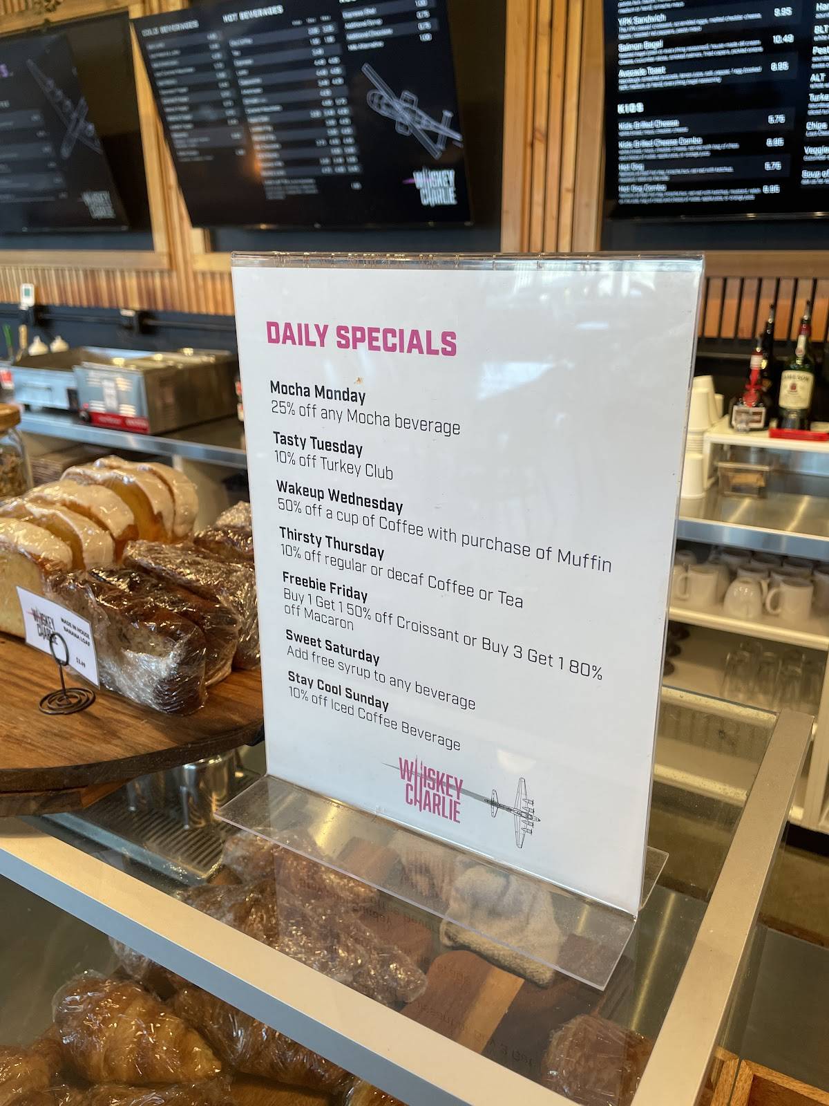 Menu at Whiskey Charlie cafe, Pitt Meadows, Airport Way #1007