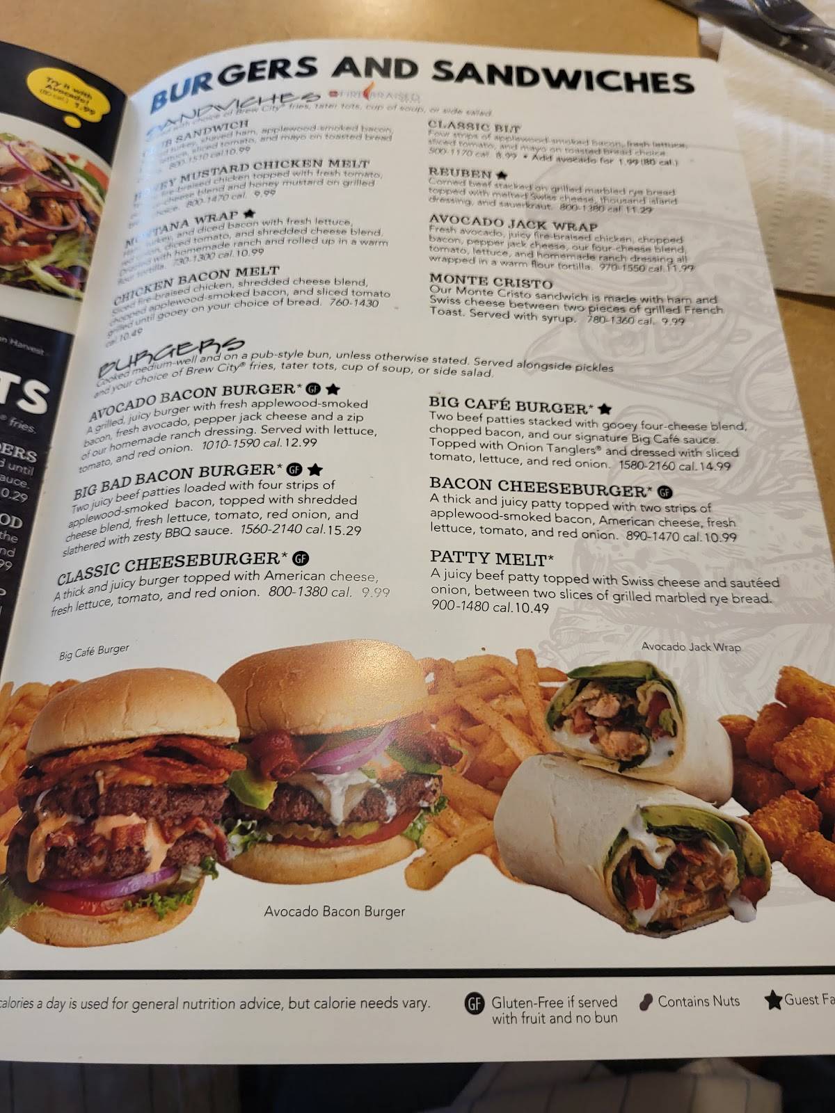 Menu at Café by Country Kitchen restaurant, Dodgeville