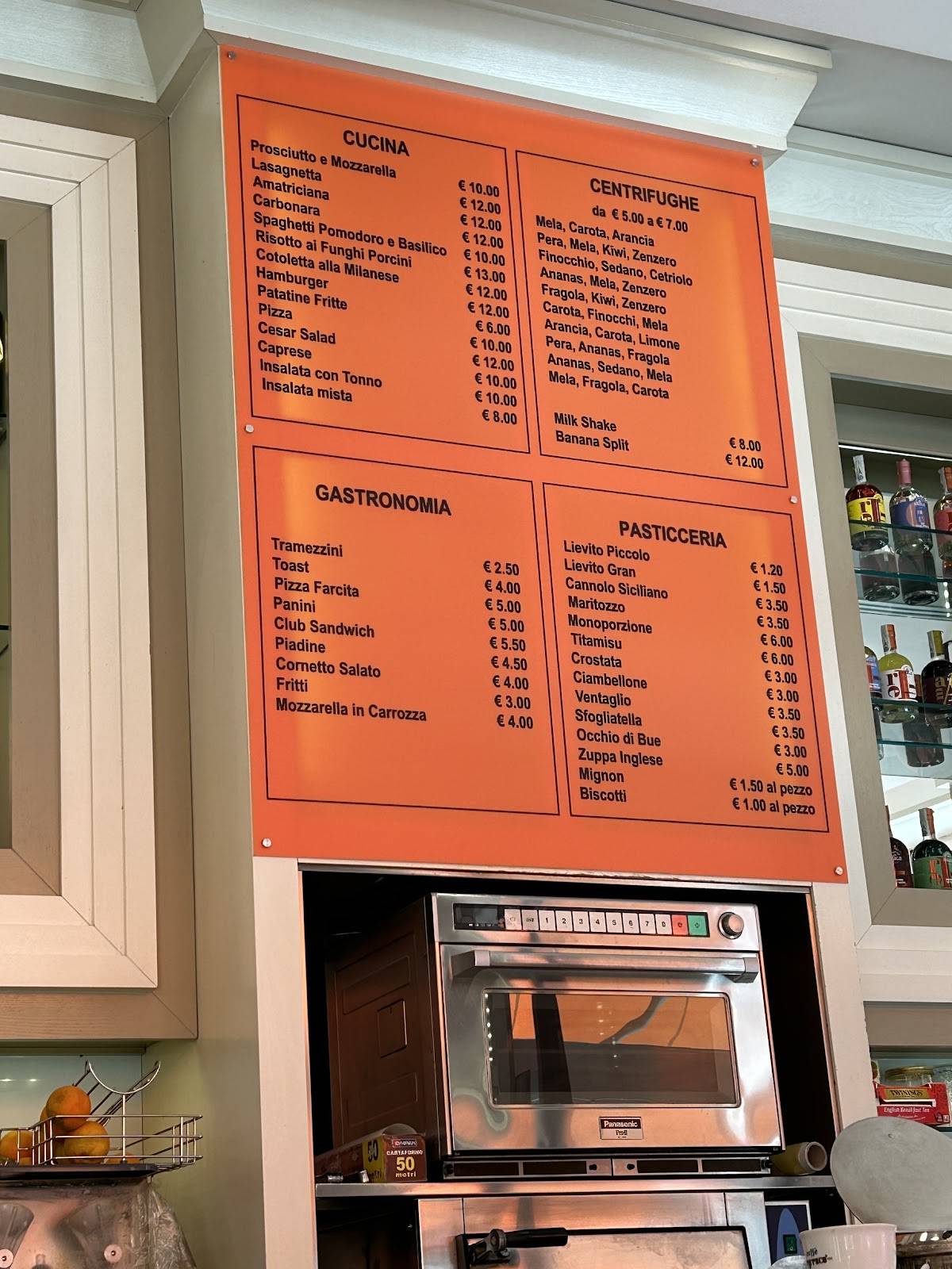 Menu da Caffe Niagara caffè bar, Roma