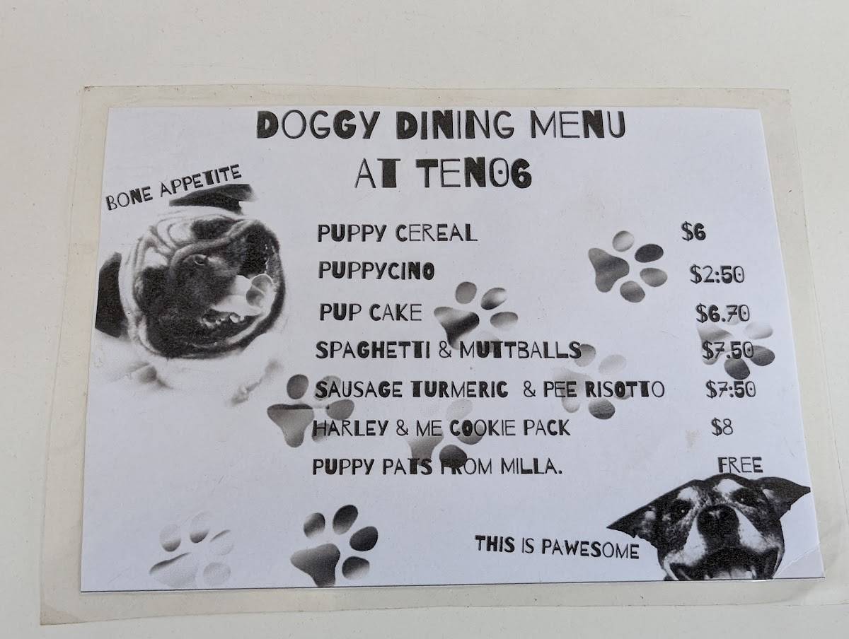 Menu at Ten 06 restaurant, Yorkeys Knob