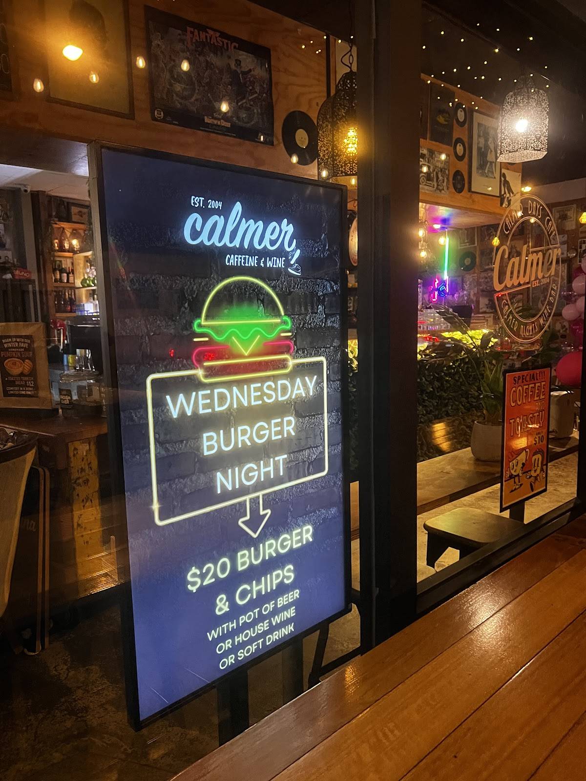 Menu at Calmer Cafe, Aberfeldie