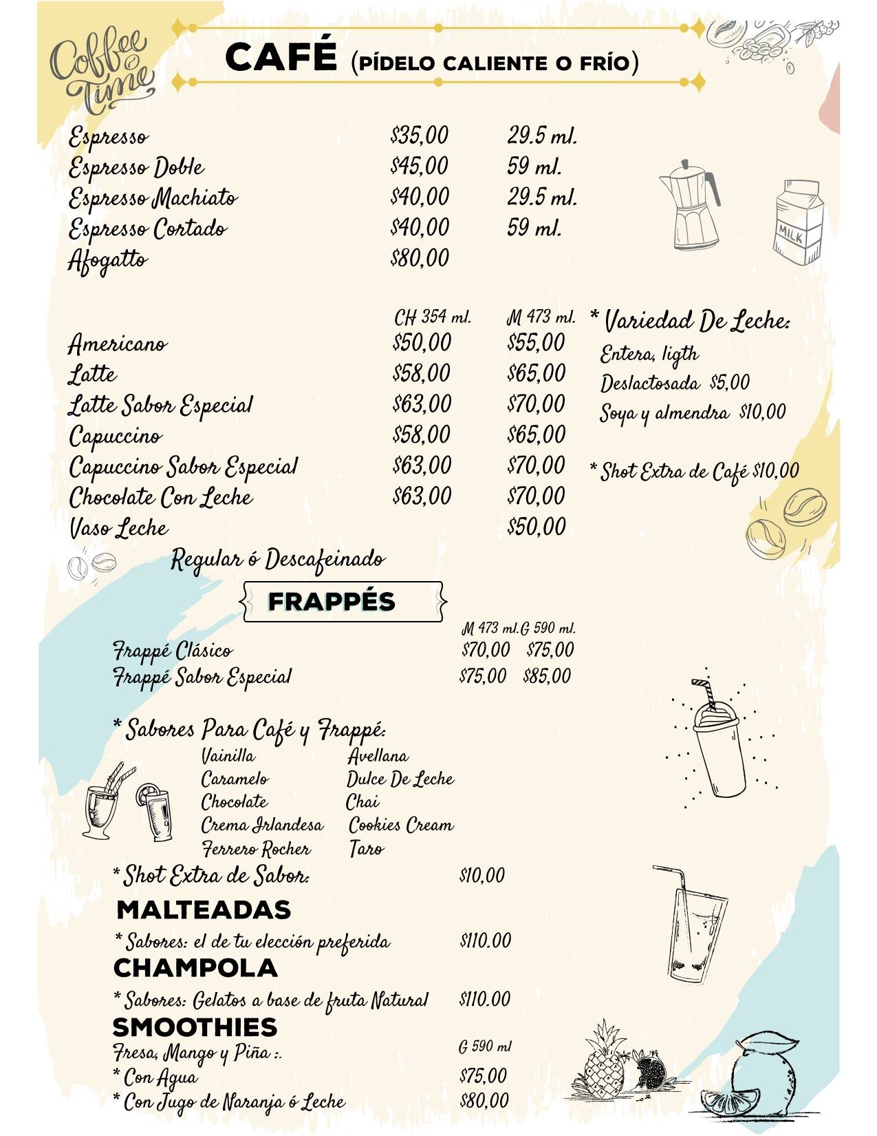 Carta del postres Mercedes Silva Av. La Luna, Cancún, Av. la Luna SM 49 ...