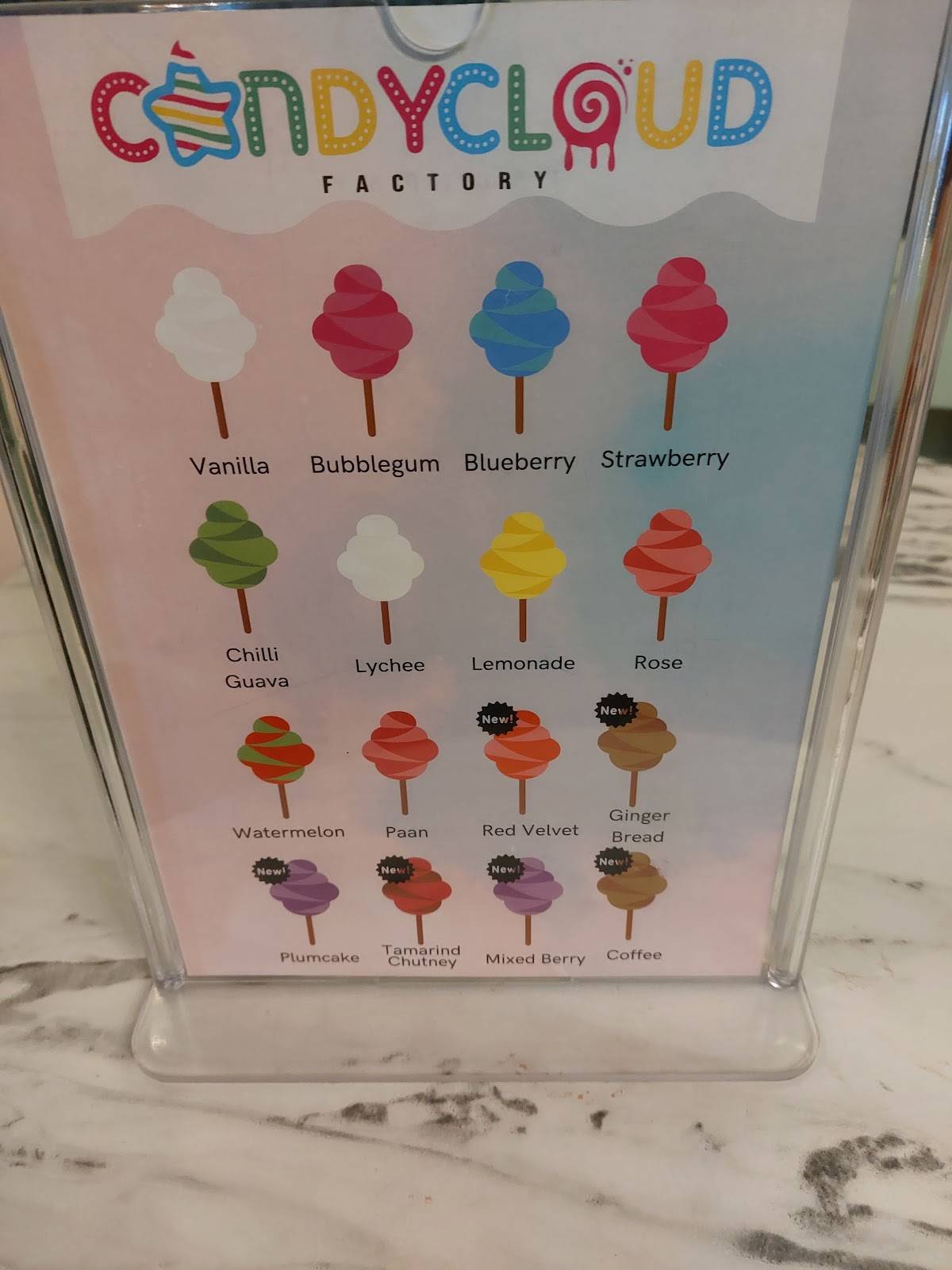 Menu at Candy Cloud Factory, Bengaluru, 172