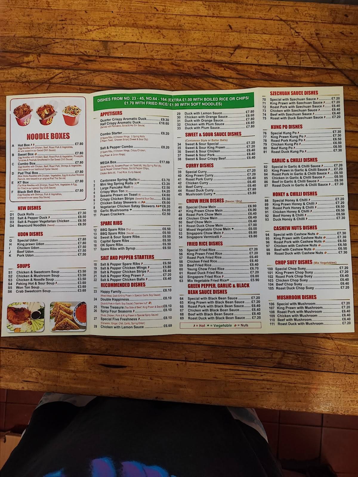 Menu at Capital Chinese restaurant, Leeds, 455 Stanningley Rd