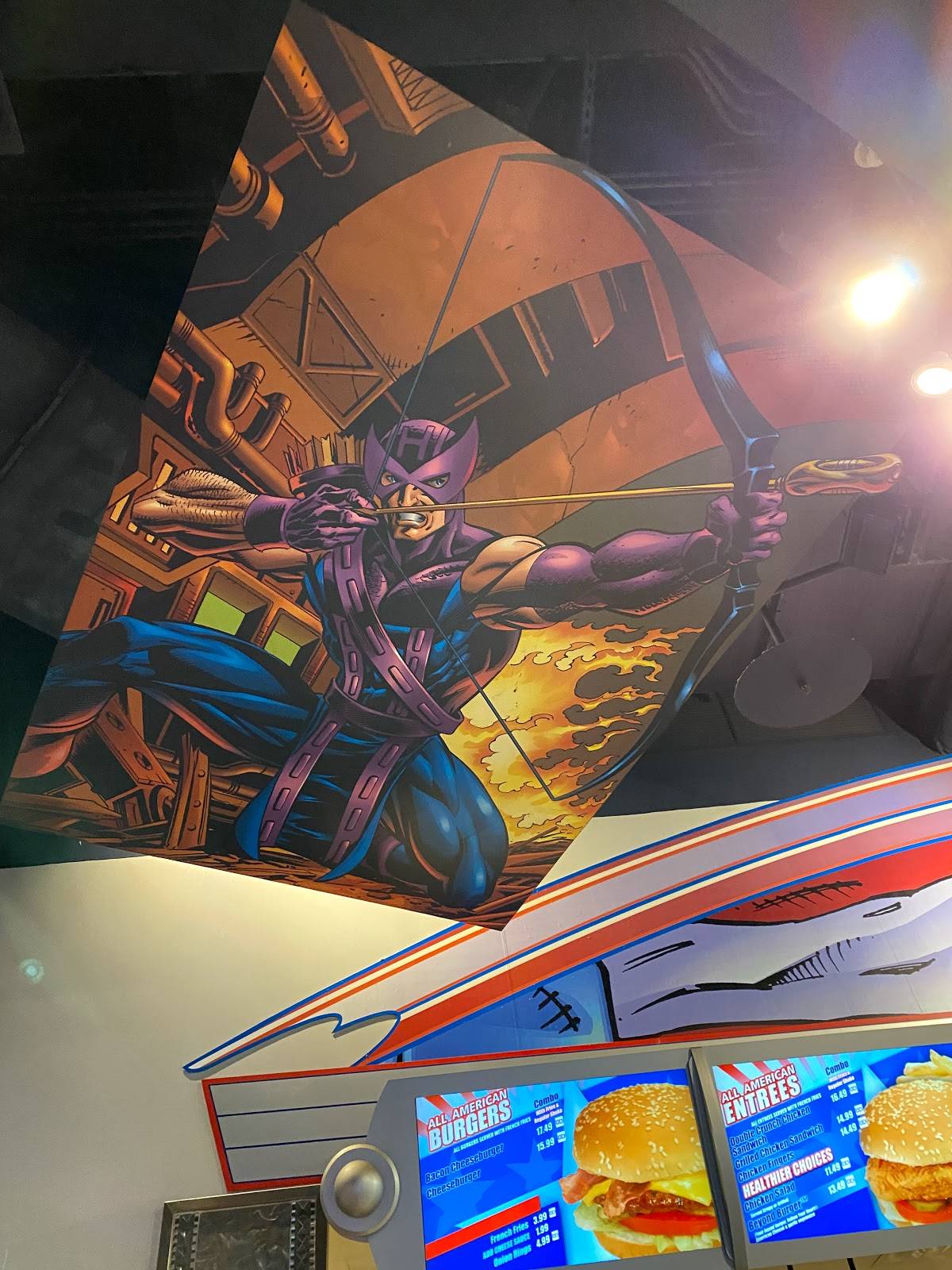 Menu at Captain America Diner restaurant, Orlando