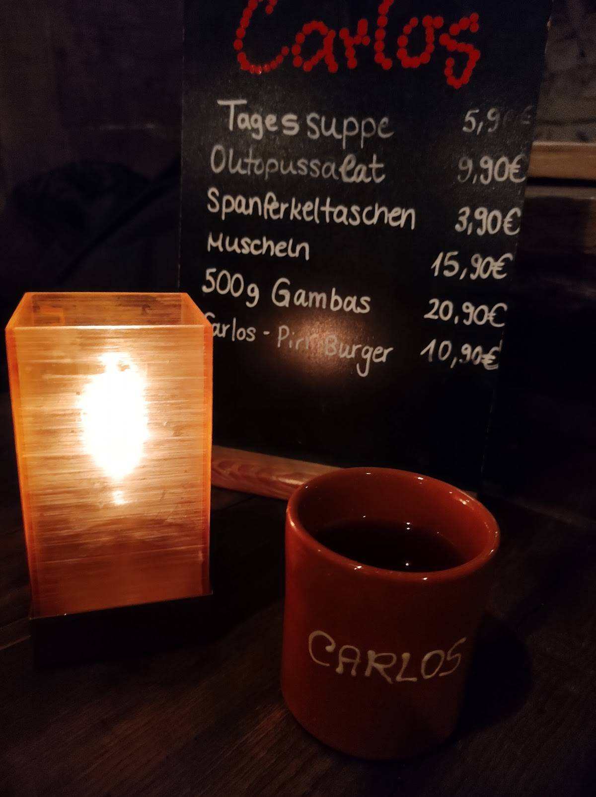 Speisekarte von Carlos Restaurant, Schwerte