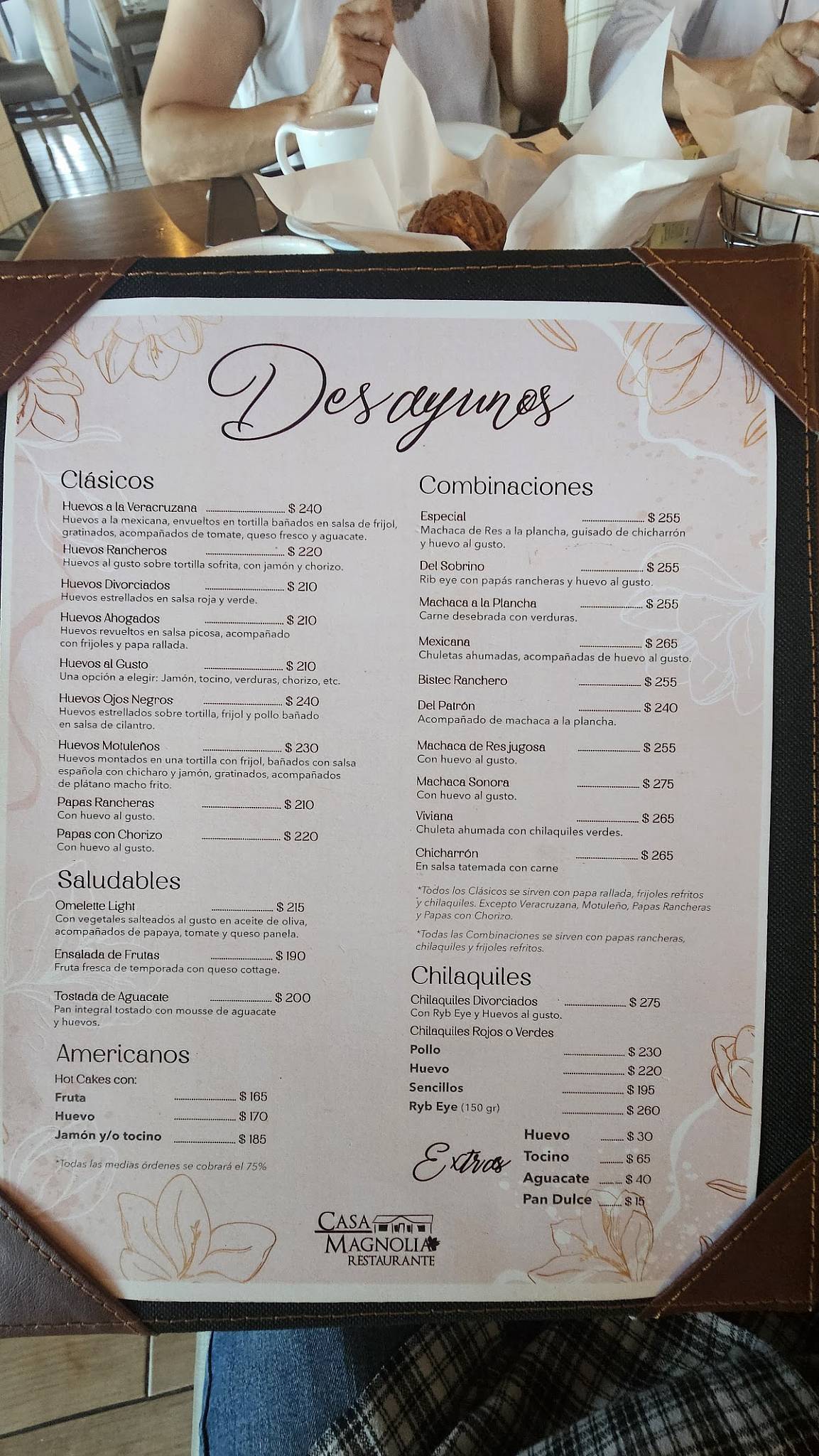 Carta del restaurante Casa Magnolia, Ensenada, México 1