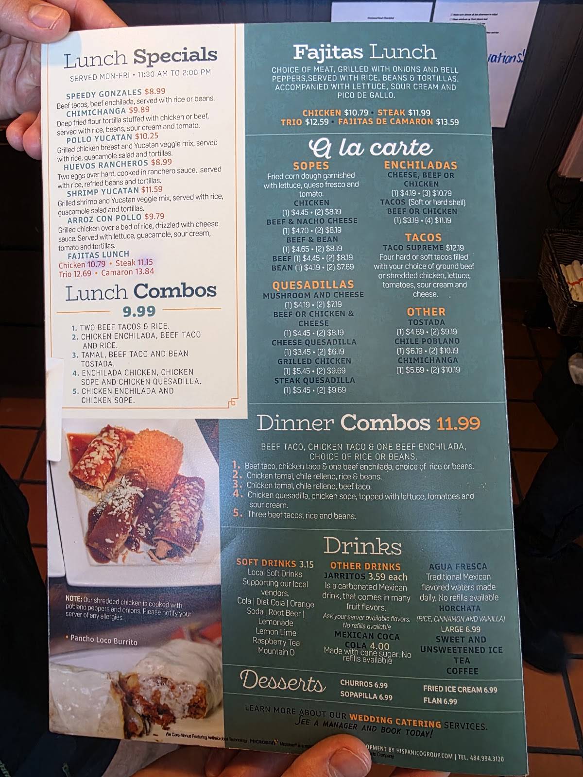 Menu at Casa Mezcal Reserva restaurant, Penn Yan