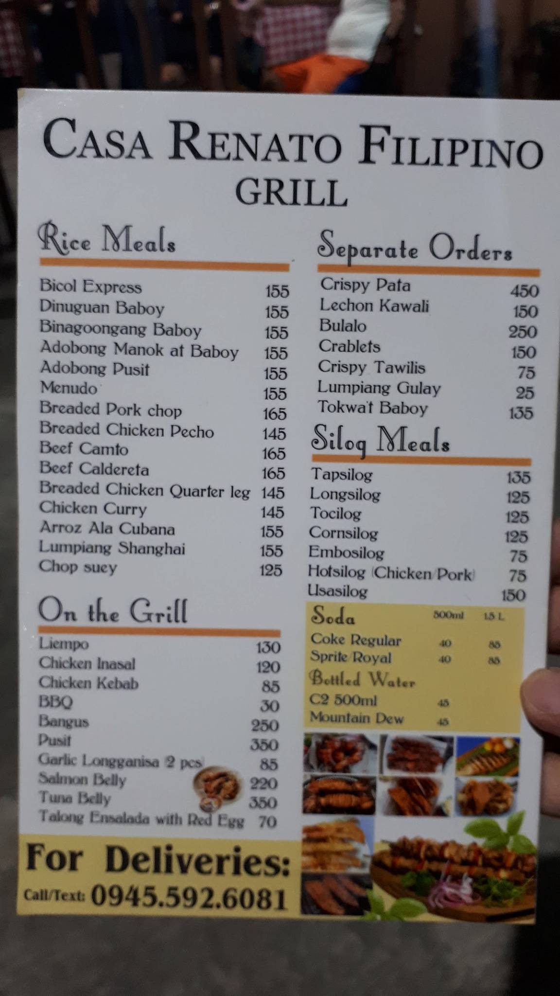Menu at Casa Renato Resto & Events Place restaurant, Quezon City, 7 ...