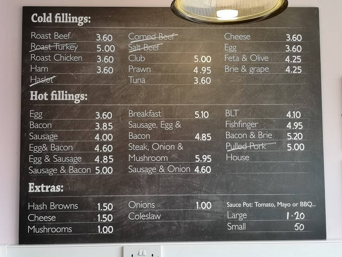 Menu at All Things Nice cafe, Cawston