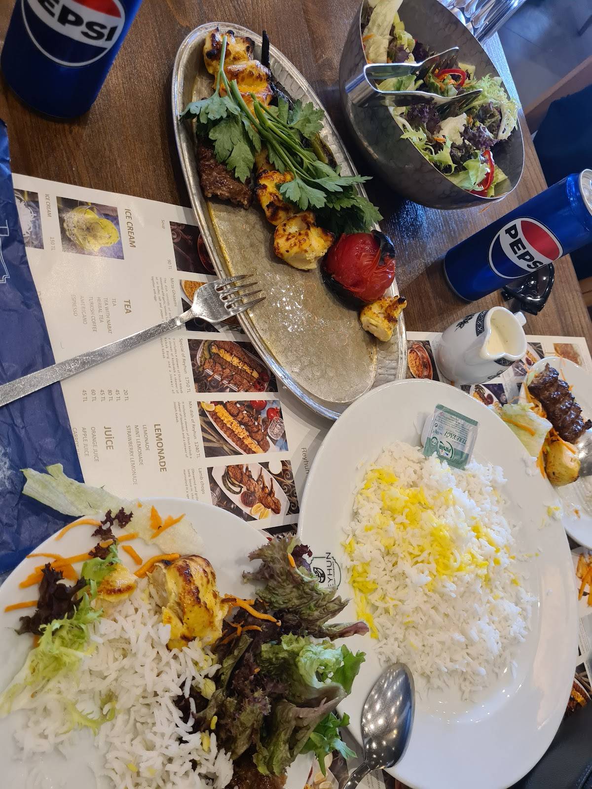 Menu at Ceres Restaurant, Istanbul