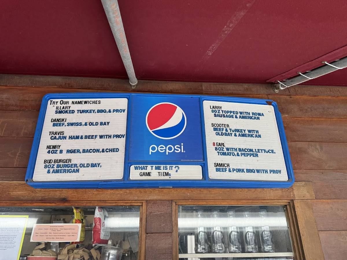 Carta de barbacoa Charcoal Deli, Cockeysville