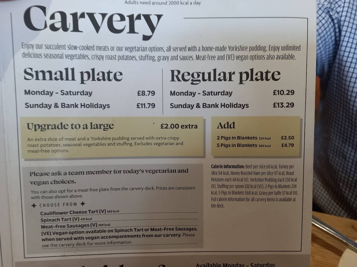 Menu at Charlie Purley pub & bar, Bognor Regis