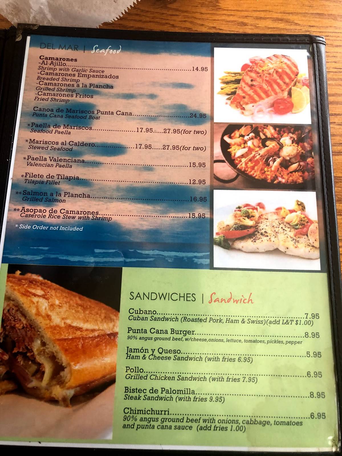 Menu at Punta Cana Restaurant, Dominican Food Traditional & Authentic ...