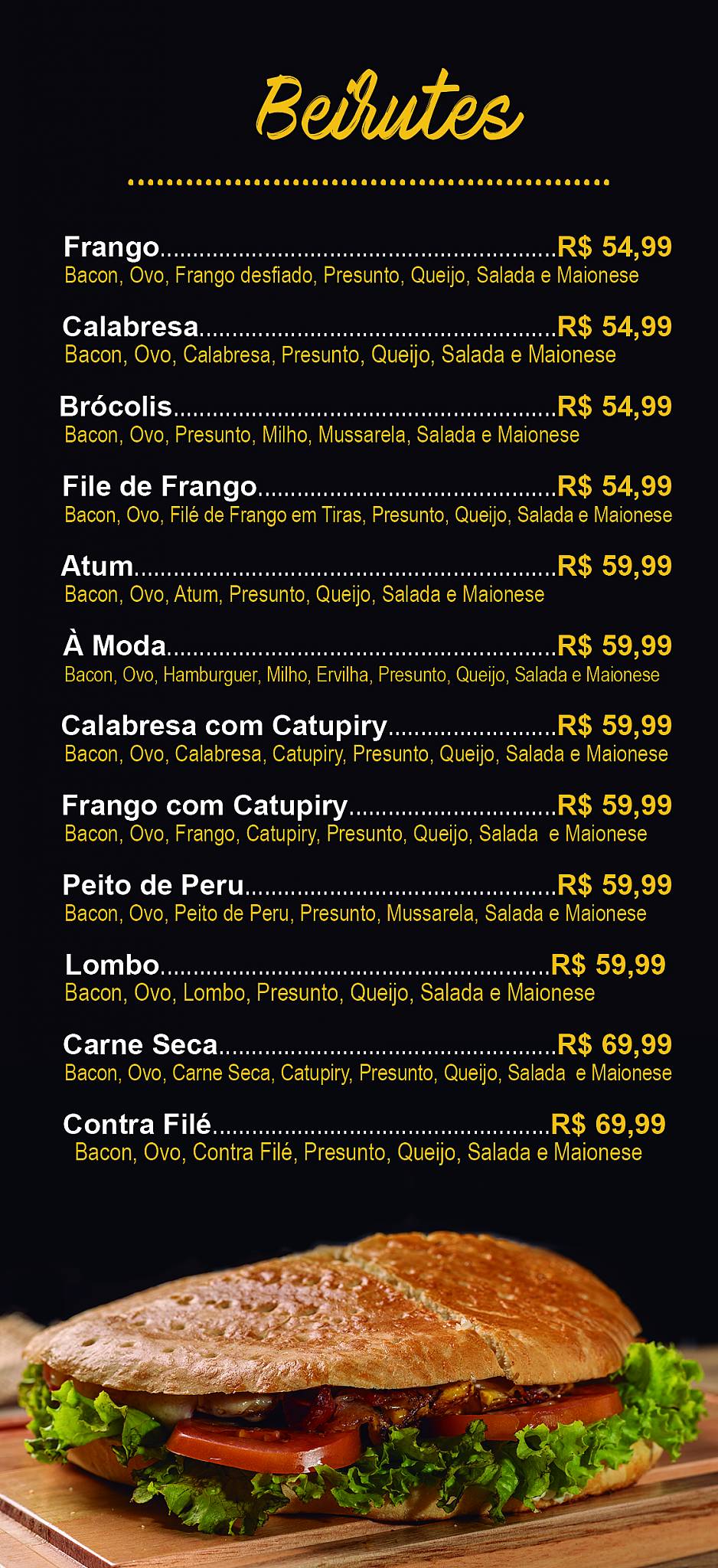 Menu em Chef da Esfiha - Unidade Água Fria restaurante, São Paulo