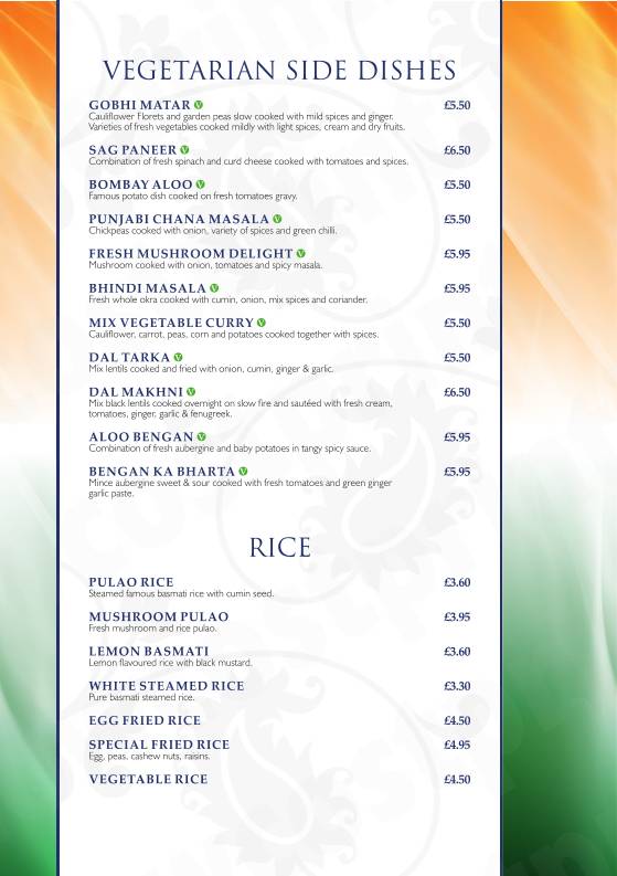 Menu at Chefs of India - Minster restaurant, Margate, 1 High St