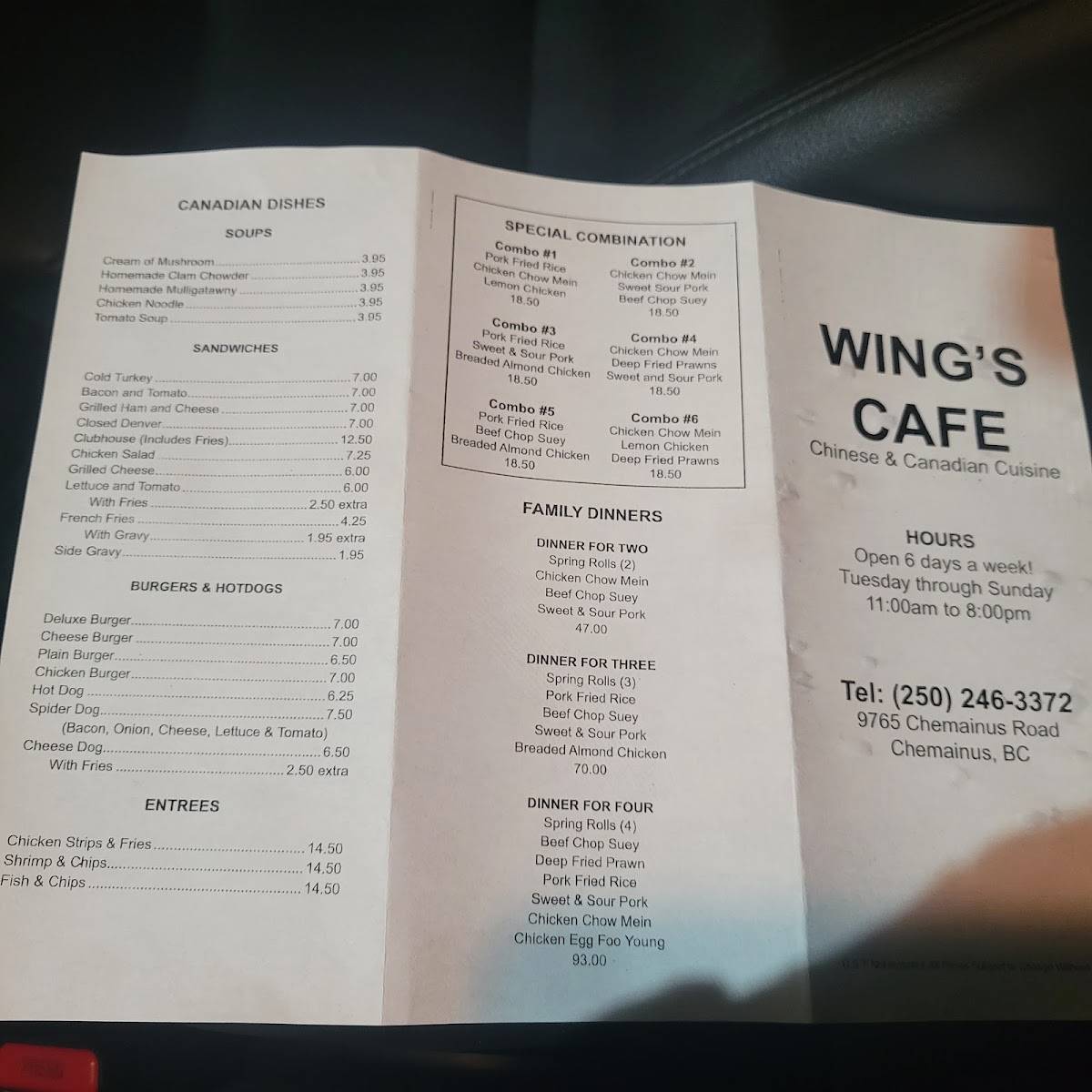 Wings Cafe Chemainus Photos at Eve Collie blog