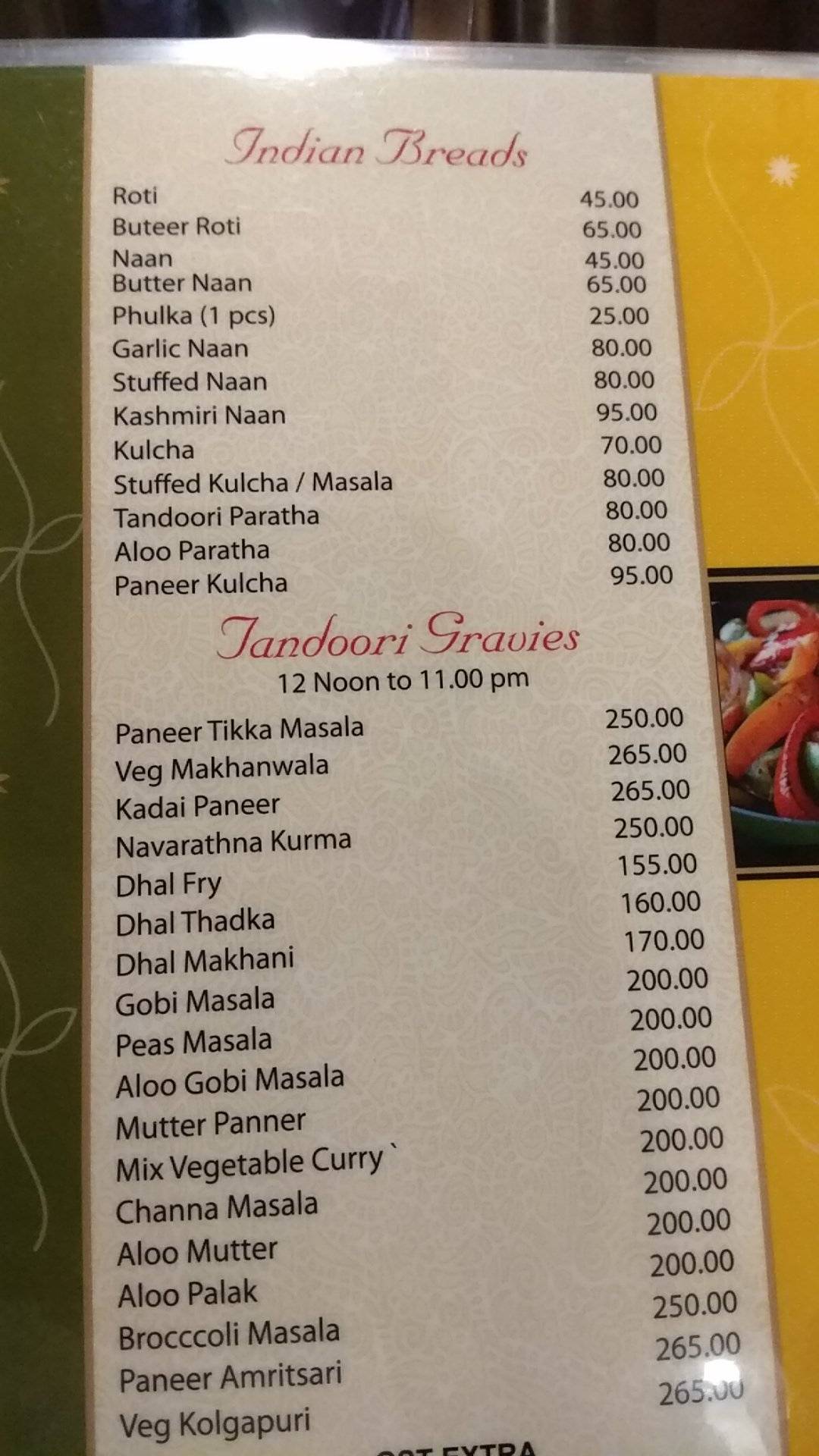 Menu at Sangeetha Veg Restaurant, Chennai, 65, Anna Salai
