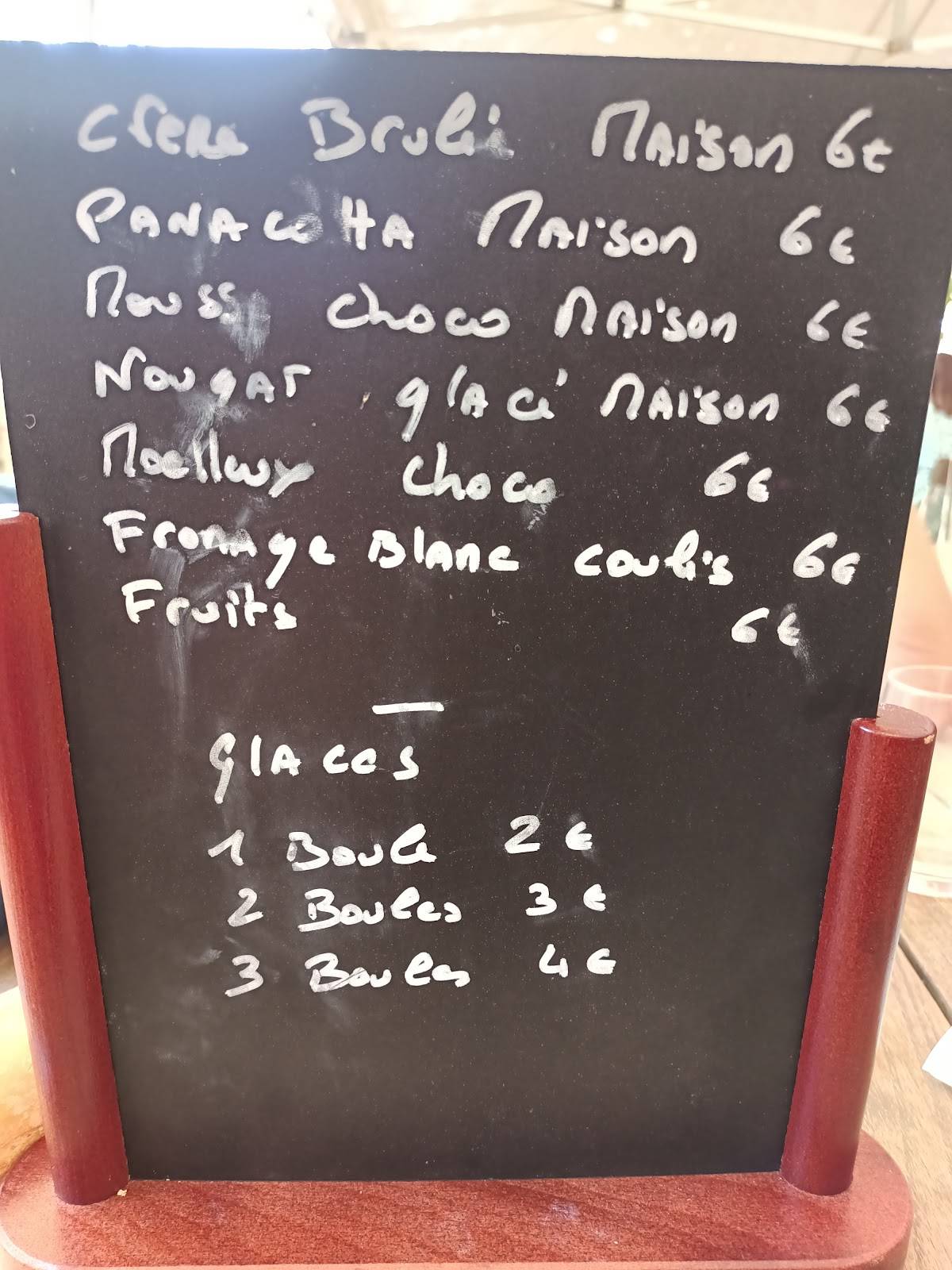 Menu au Chez Erwan pub et bar, Bourdonné