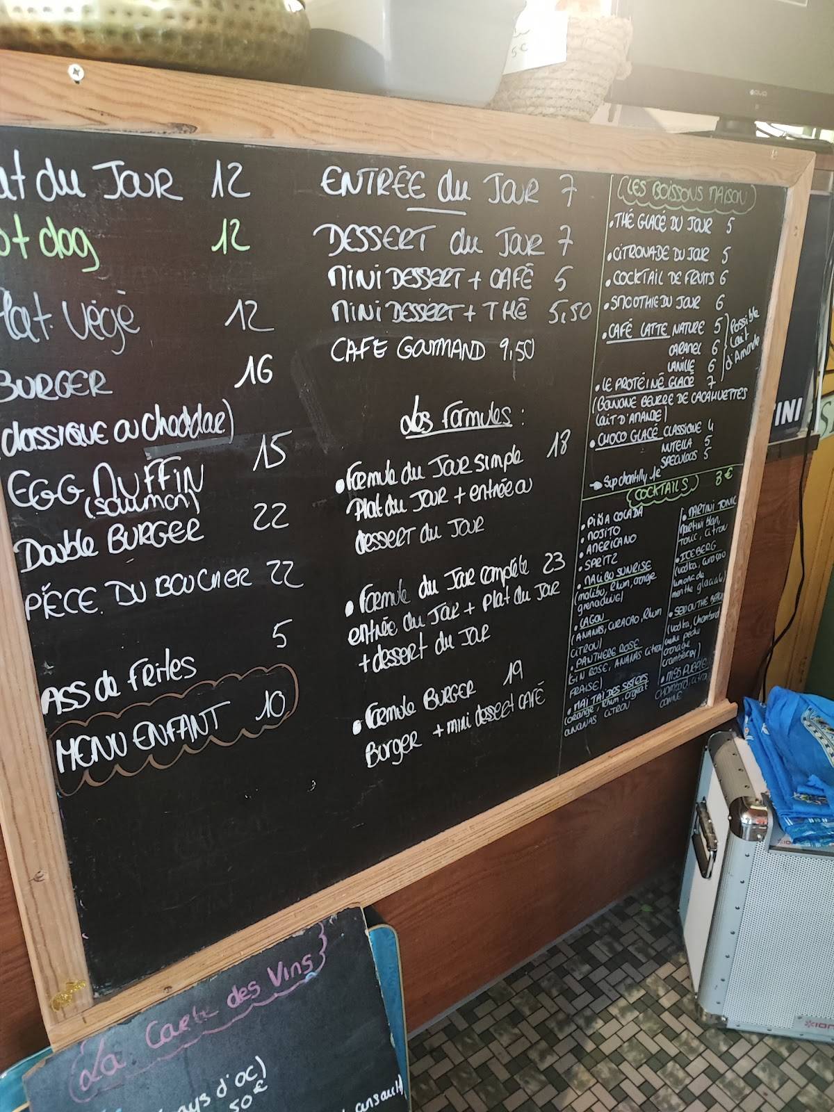 Menu au Chez les Sister's restaurant, Dreux
