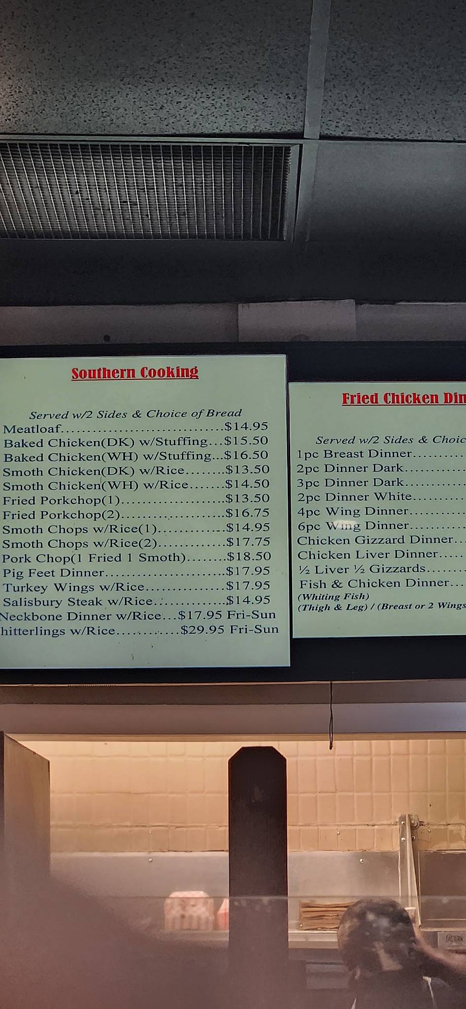 Menu at Chicken Box Cafe, Charlotte, W Sugar Creek Rd
