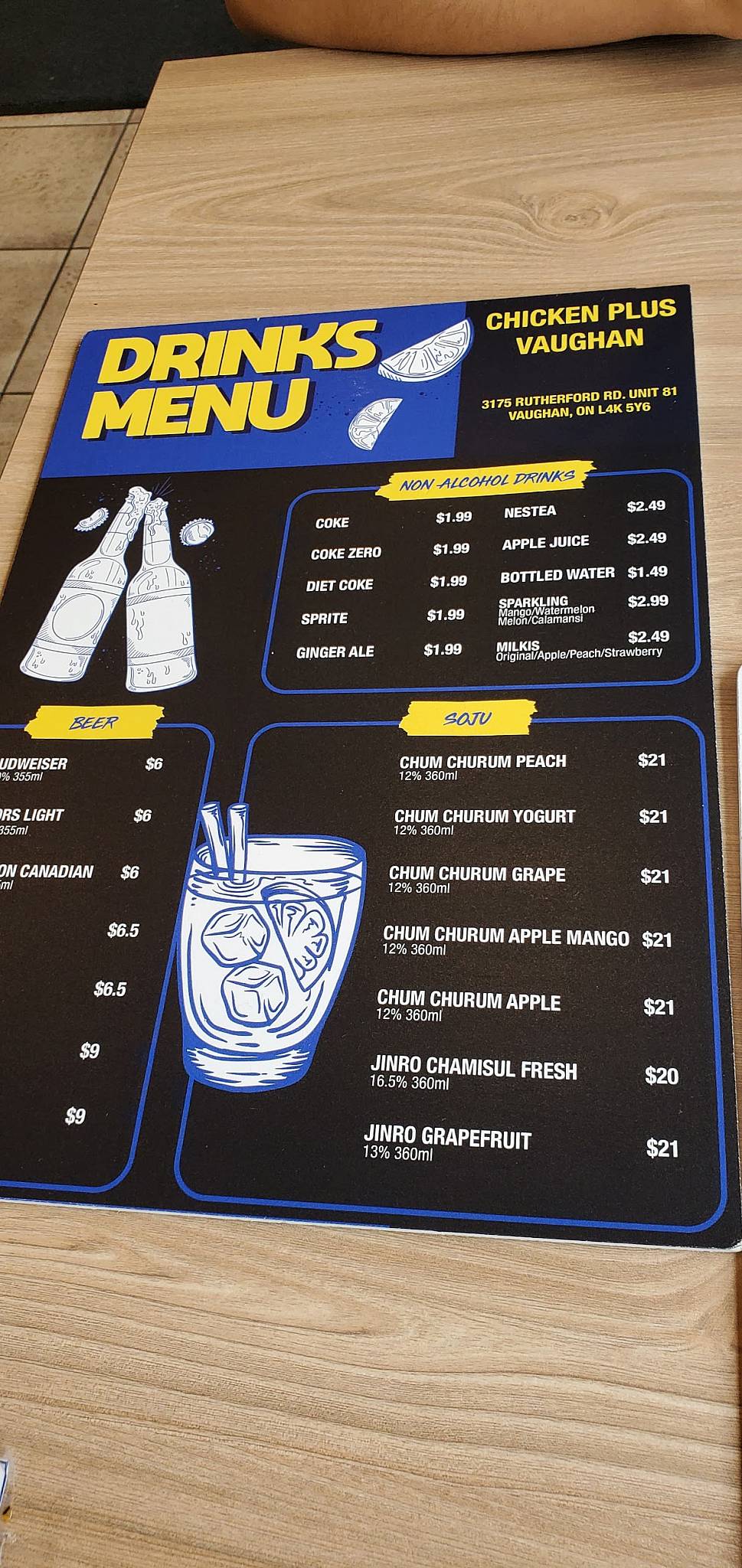 Menu at Chicken Plus restaurant, Vaughan