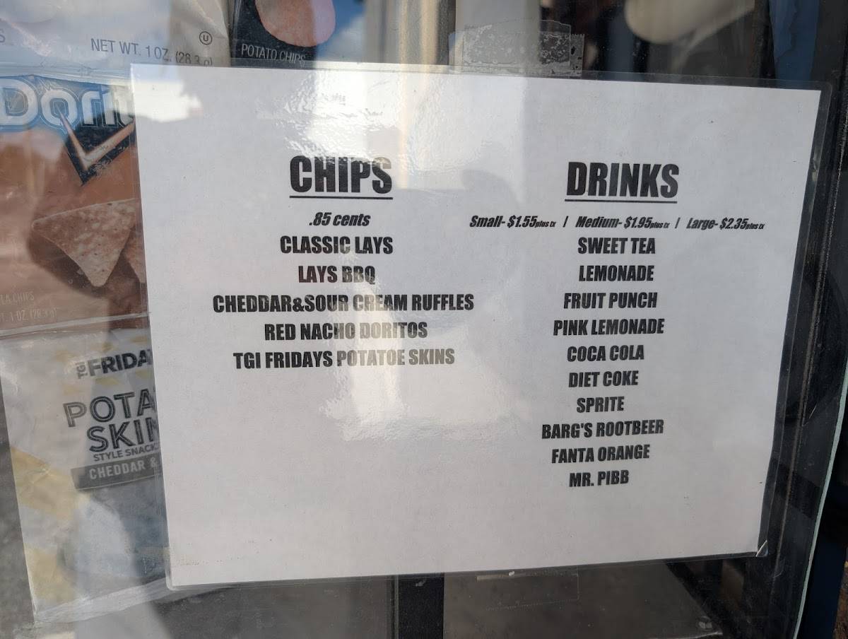 Menu at Chico's Sub Shop fast food, Orlando