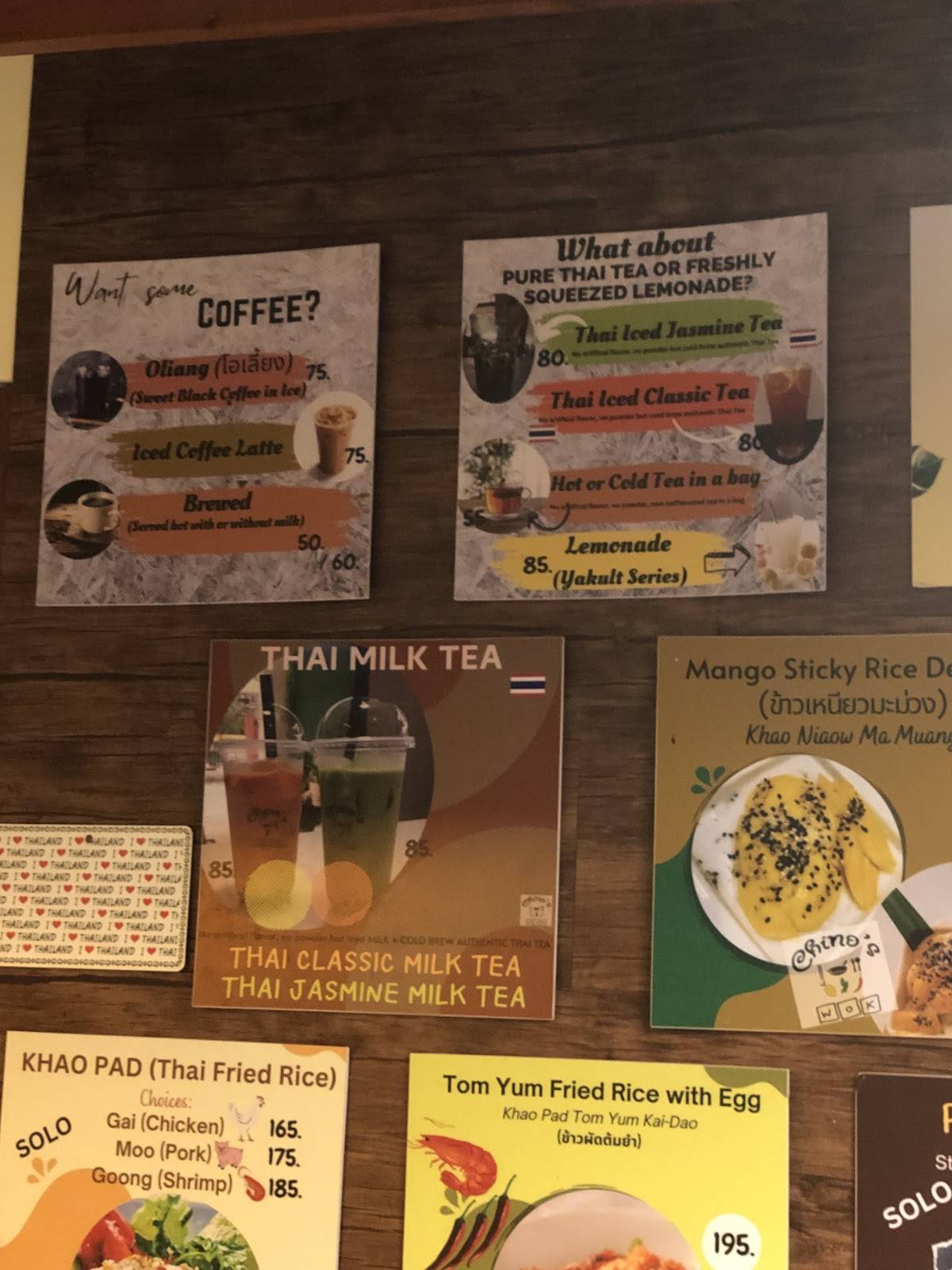 Menu at Chino's WOK 6100 - THAI FOOD BACOLOD CITY restaurant, Bacolod