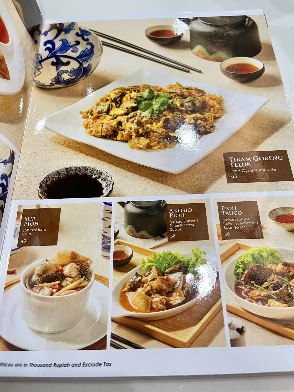 Menu at Chuan Tin restaurant, Tangerang, QJC4+XF3