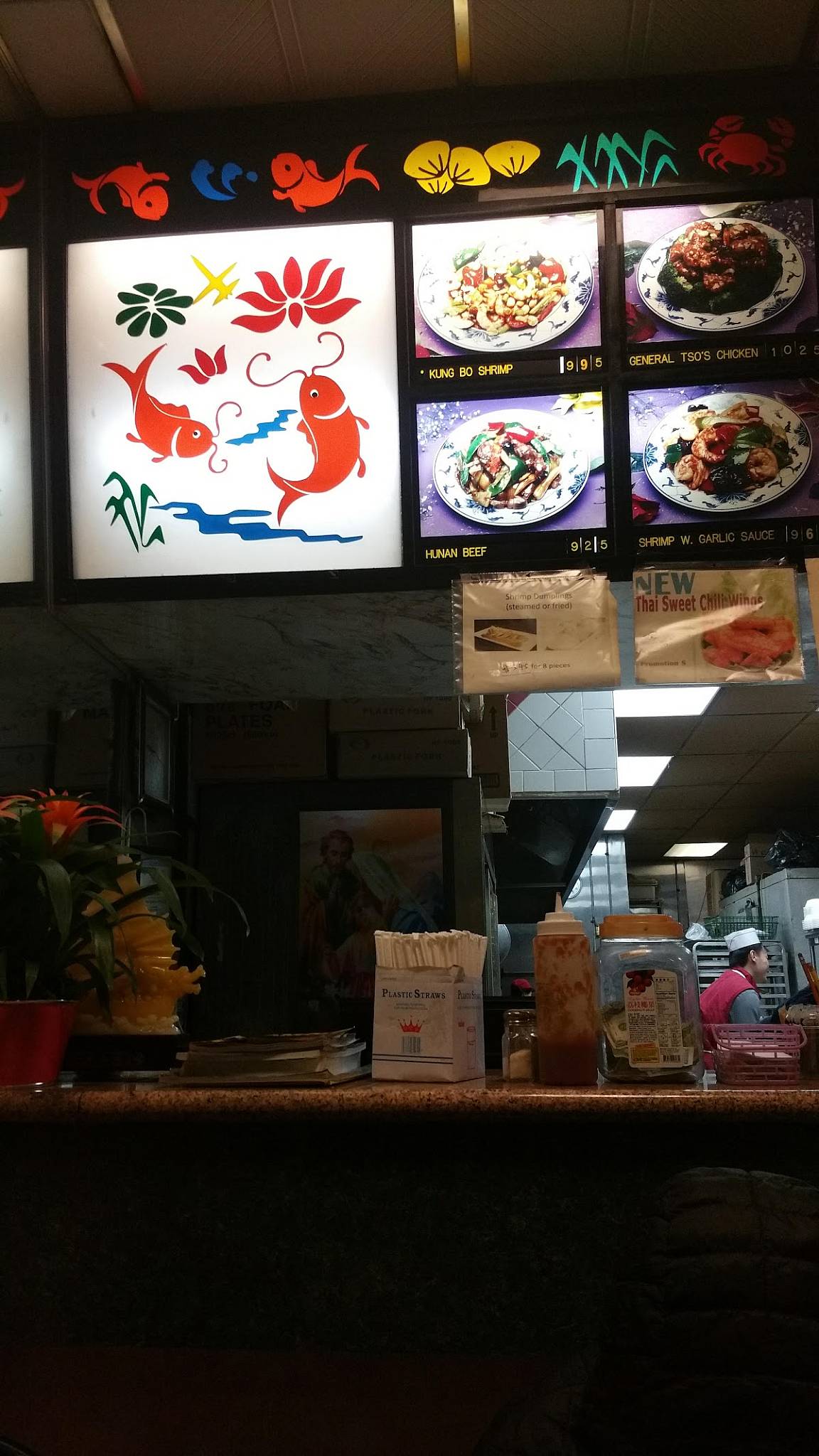 Menu at Chung Shing Chinese Take-Out restaurant, Baldwin