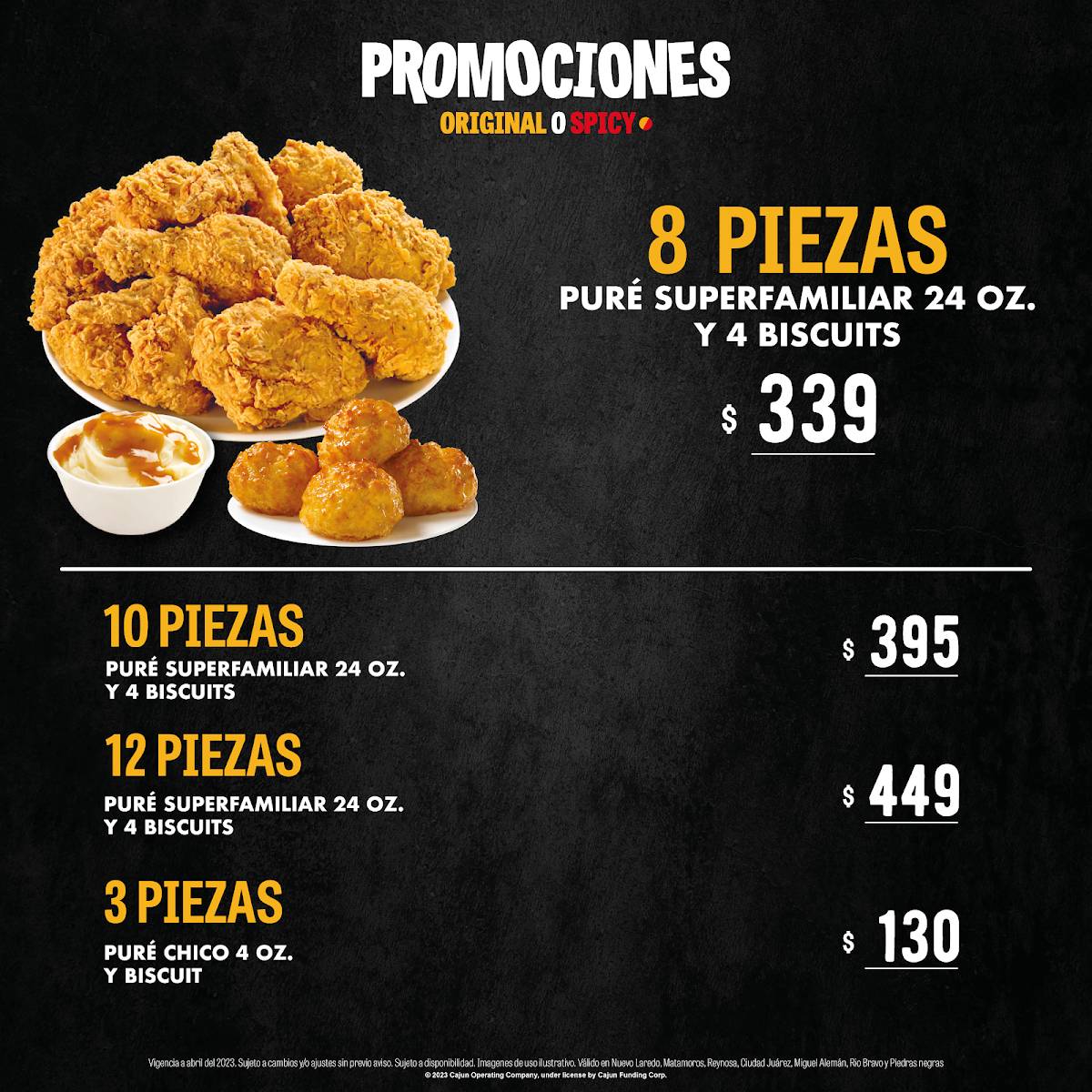 Carta del restaurante Church's Chicken, Ciudad Juarez, 8 De Mayo Y ...