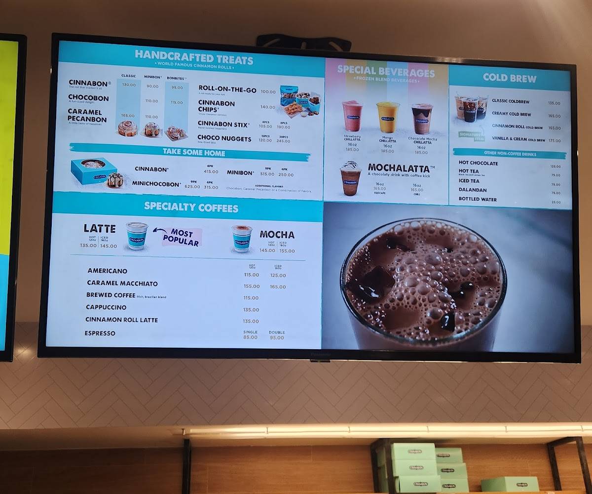 Menu at Cinnabon - SM North Edsa restaurant, Quezon City, 1115 Epifanio ...