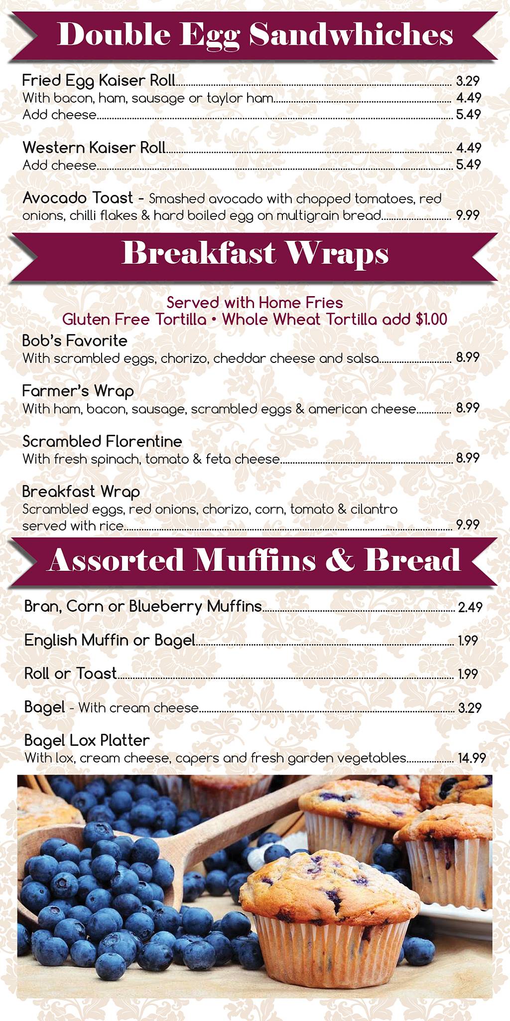 Menu at City Line Family Restaurant, New City
