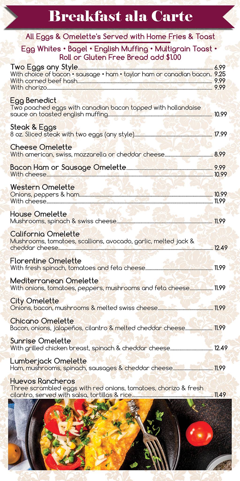 Menu at City Line Family Restaurant, New City