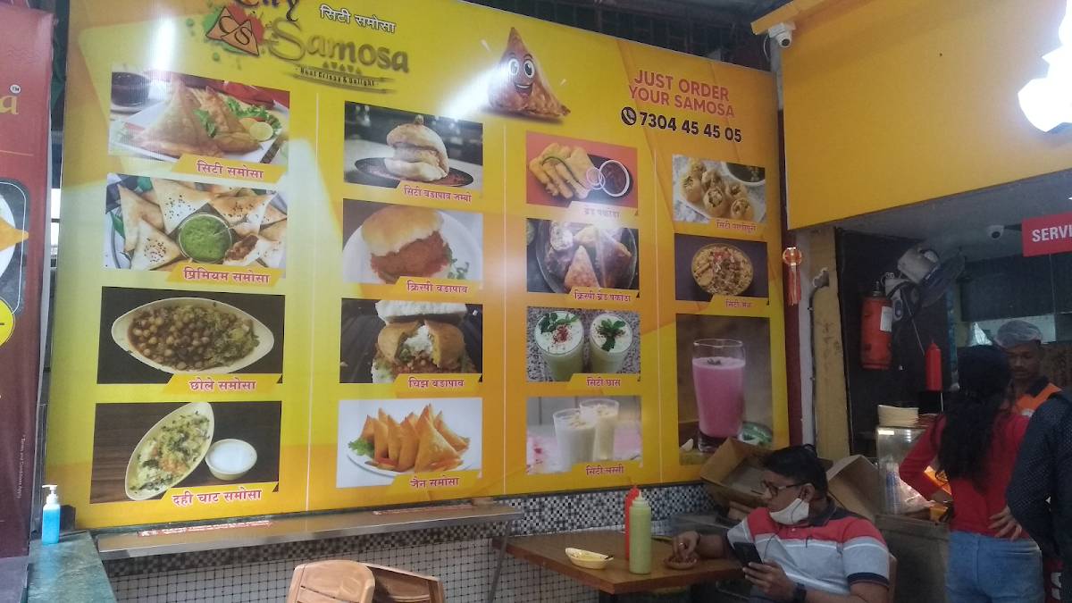 Menu at City Samosa factory Main Branch Uthalsar, Thane