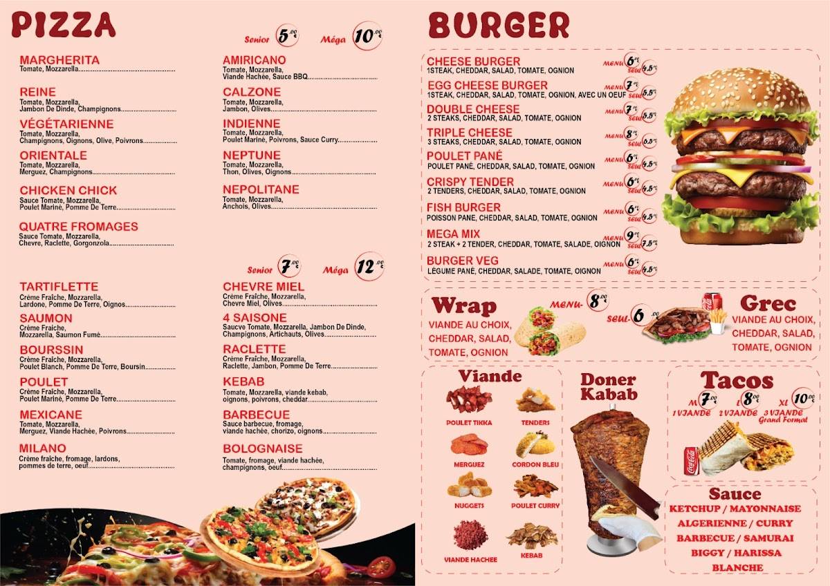 Menu at Classique Pizza & pasta restaurant, Stains