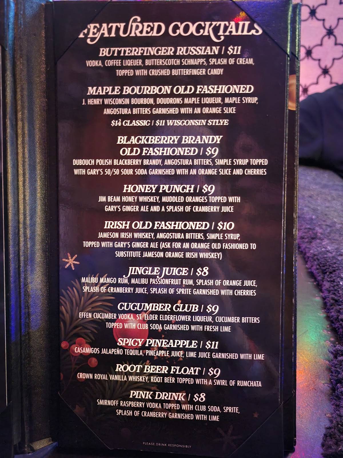 Menu at Cleo's Brown Beam pub & bar, Appleton