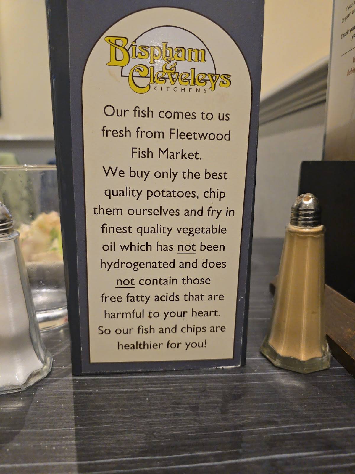 Menu at Cleveleys Kitchen restaurant, Blackpool, 7 Victoria Rd W