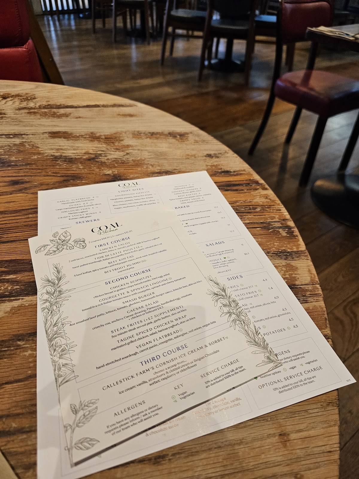Menu at Coal Kitchen Cocktail Bar & Restaurant Cabot Circus, Bristol ...