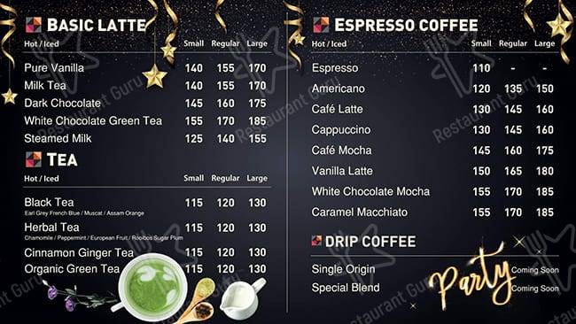 Menu at CoffeeBay cafe, Cebu City, 8WH4+M84