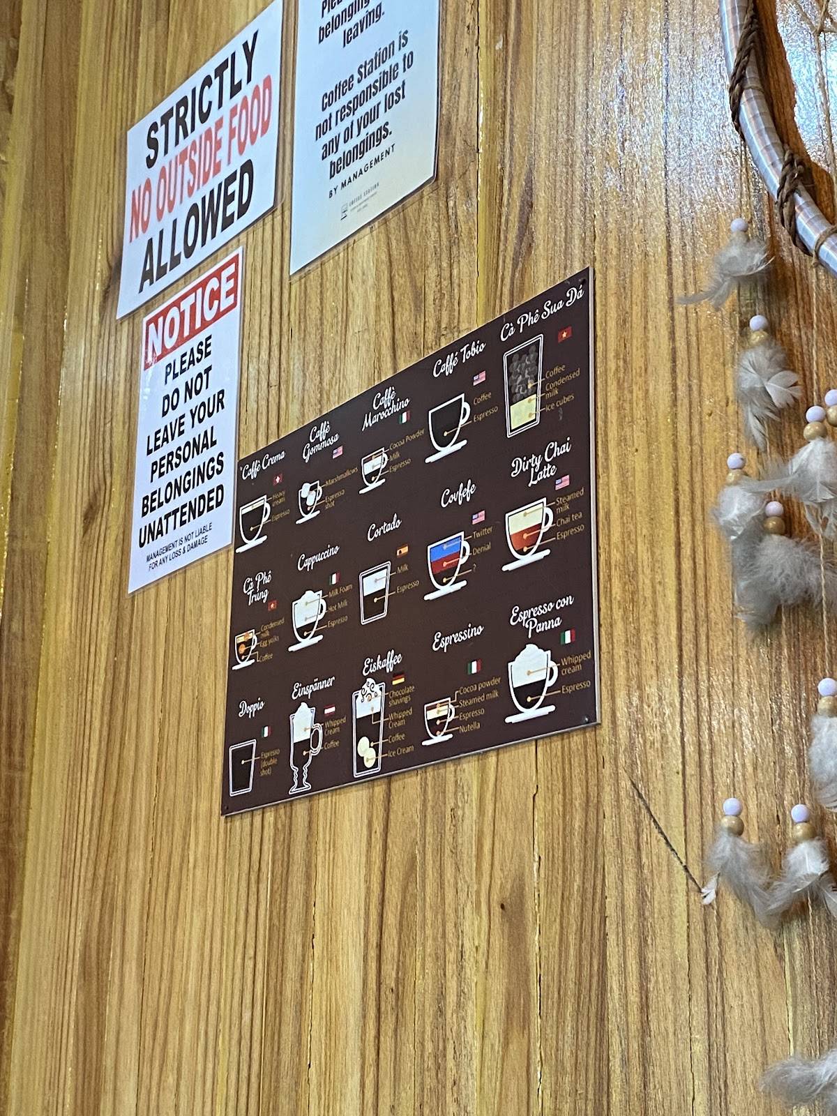Menu at Coffee Station, Zamboanga, 257J+5QX