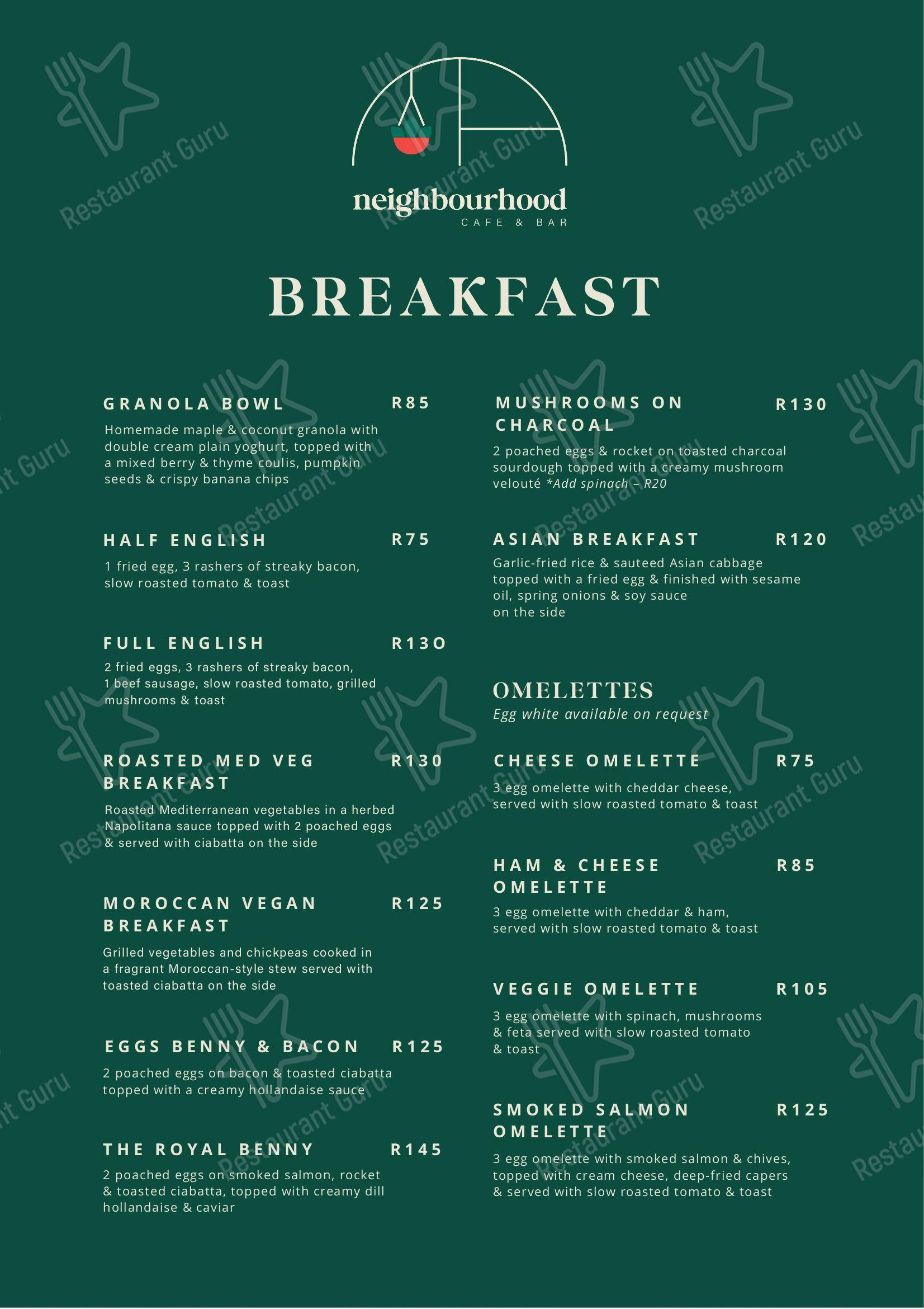 Menu at Gatvol coffee coffee house, La Lucia