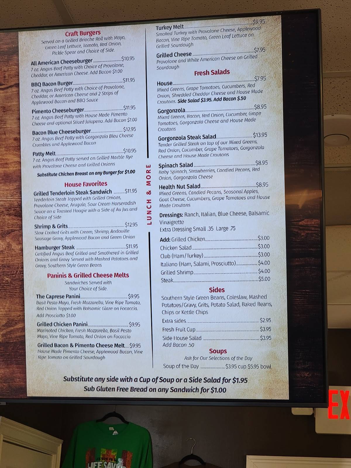 Menu at The Peanut Man cafe, Columbia, Fernandina Rd