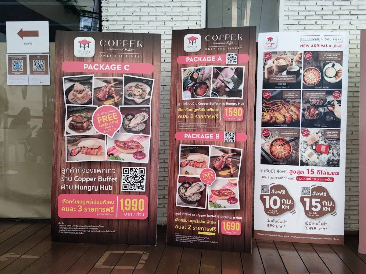 Menu at Copper Beyond Buffet The Sense Pinklao restaurant, Bangkok